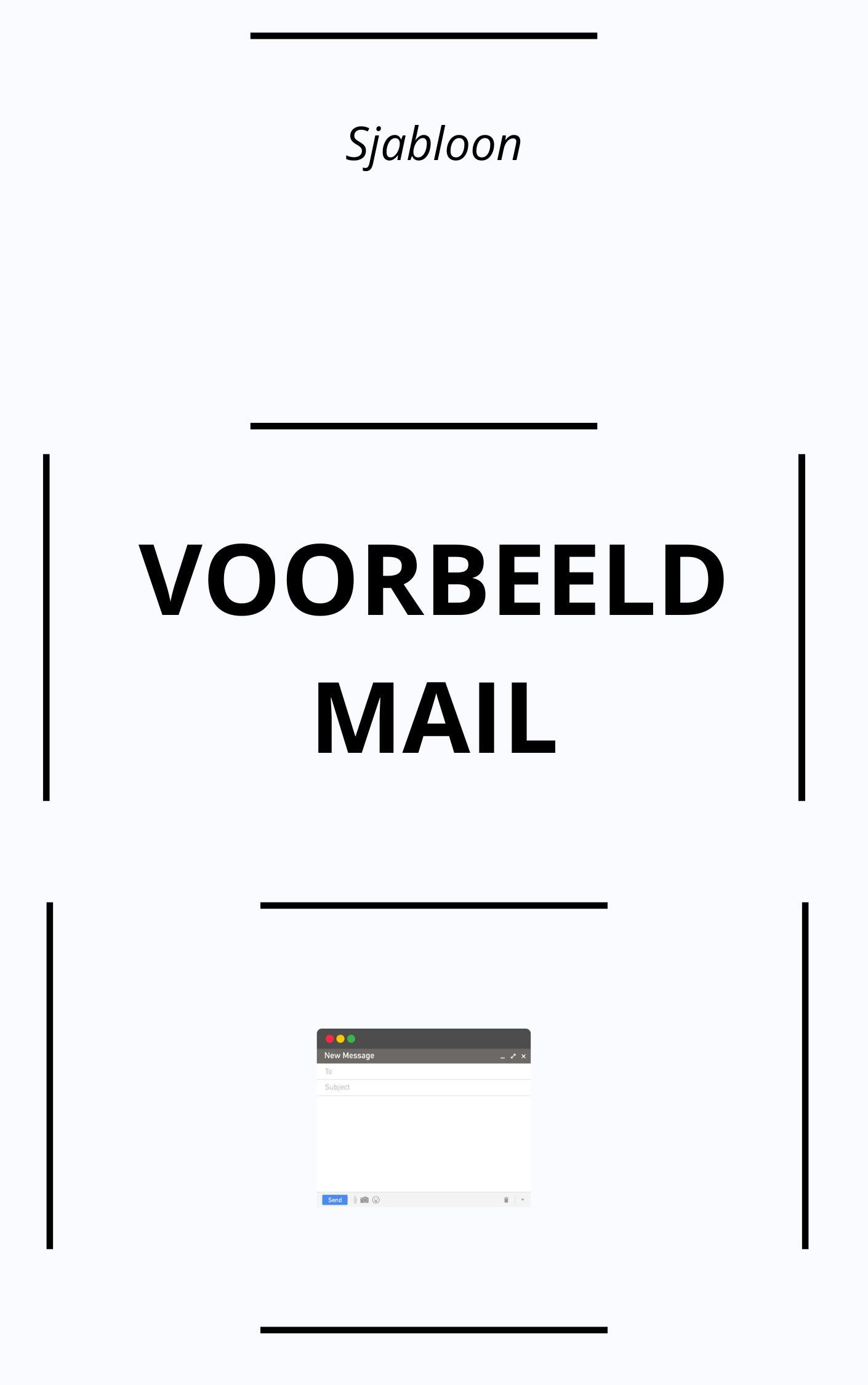 E-Mail Sjabloon Voorbeeld